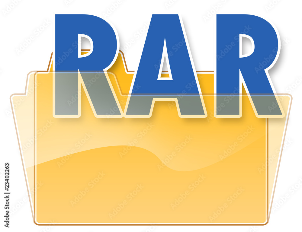 Folder Icon "RAR" Stock Illustration | Adobe Stock