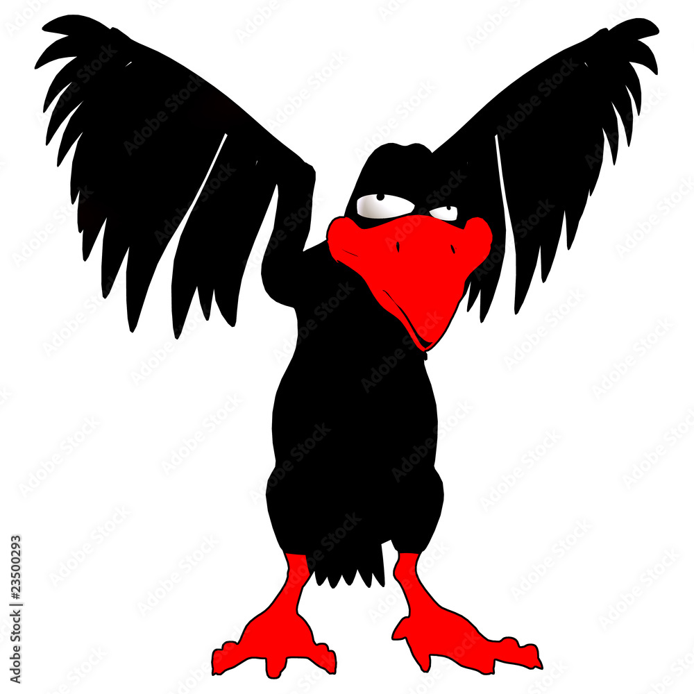 Pleitegeier Schwarz Rot Stock-Illustration | Adobe Stock