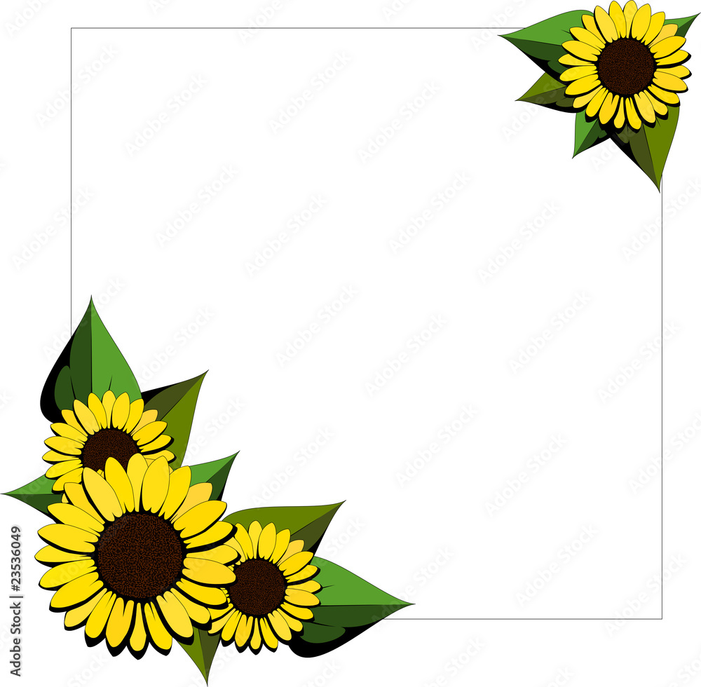 Sunflower cartoon background Stock Vector | Adobe Stock
