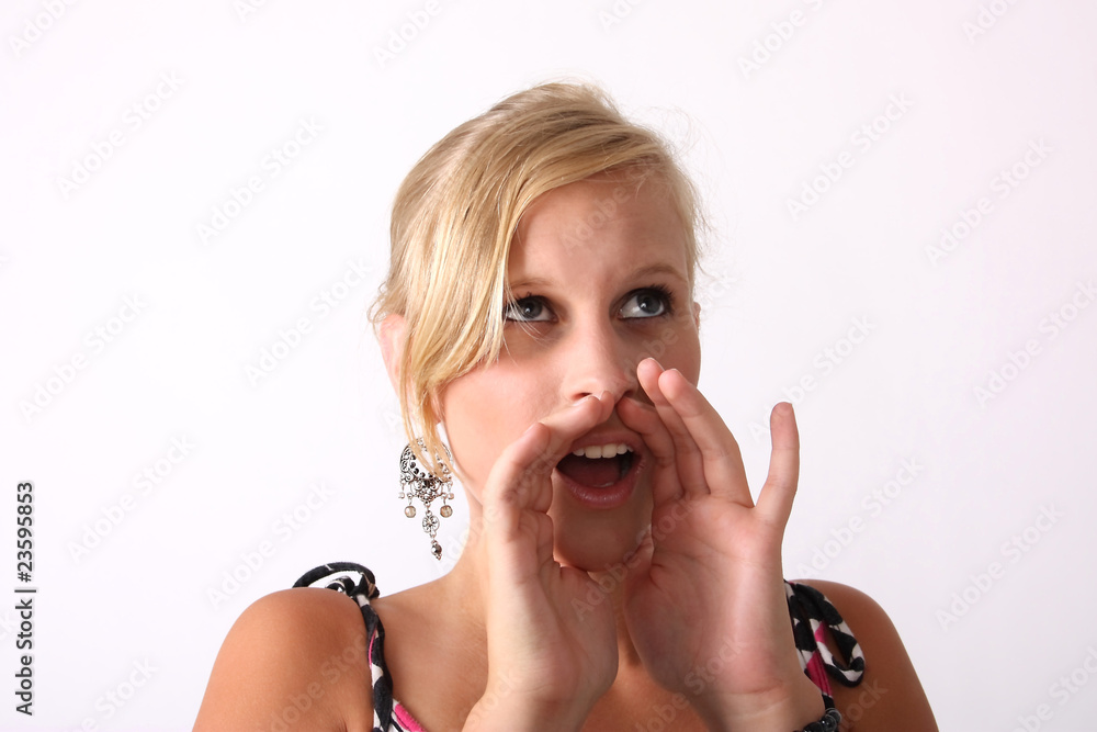 laut rufen Stock-Foto | Adobe Stock