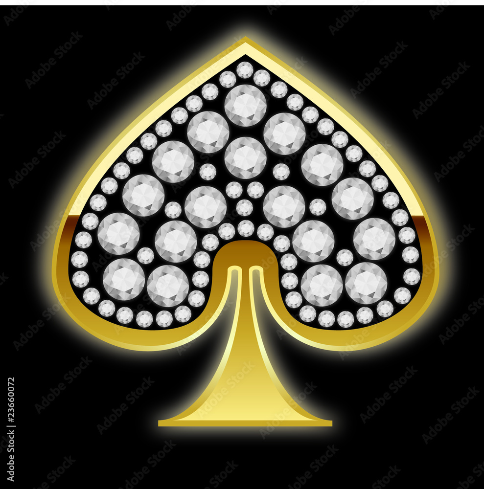 symbols of playing cards with diamonds Stock Vector | Adobe Stock
