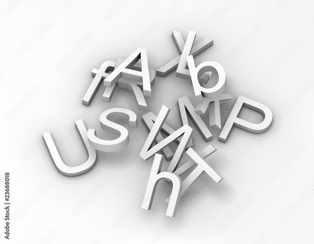 Letras mezcladas ilustración de Stock | Adobe Stock