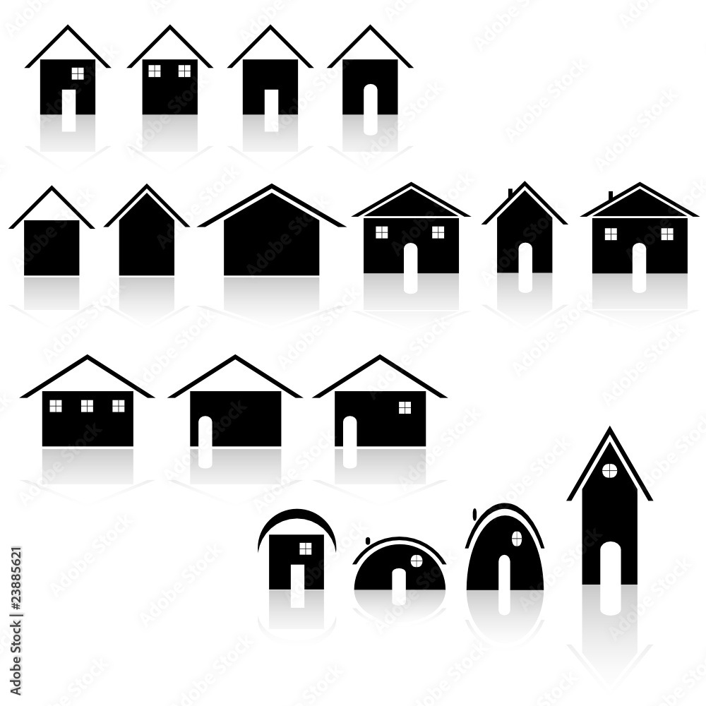 little black house vector illustration Stock Vector | Adobe Stock