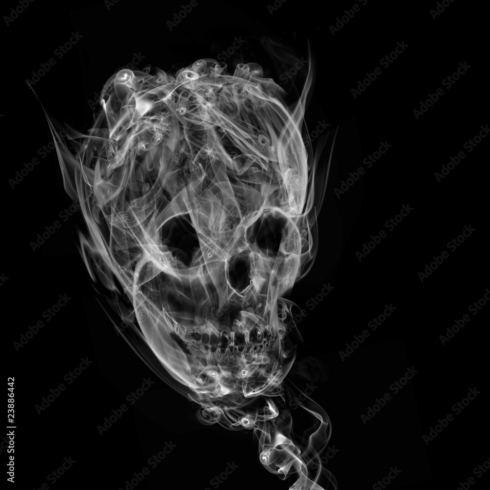 Muerte Calavera Humo Fuego