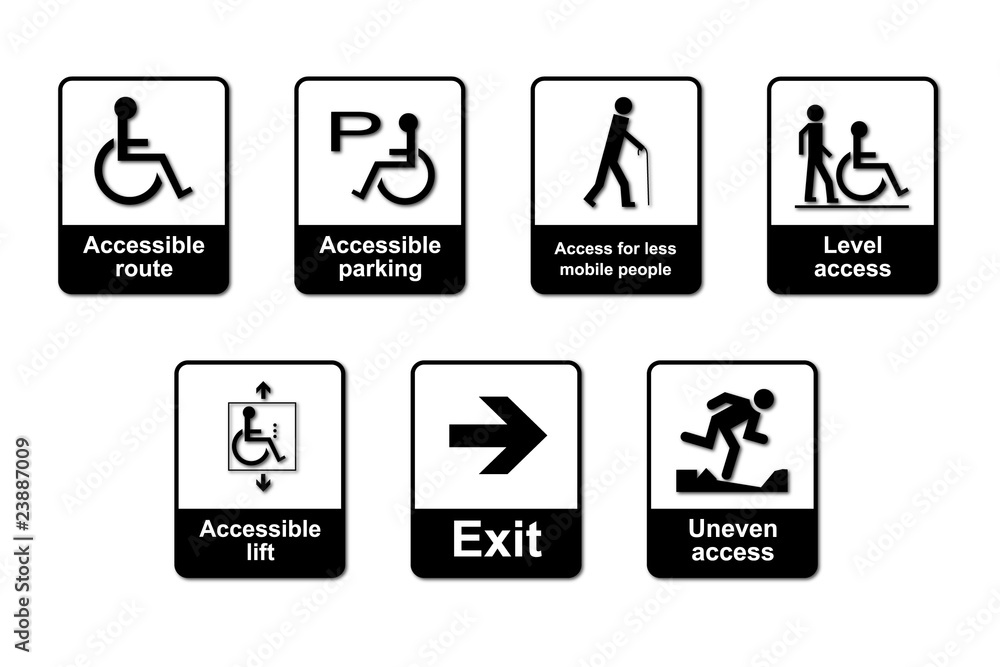 Disabilities Discrimination Act signs Stock Vector | Adobe Stock