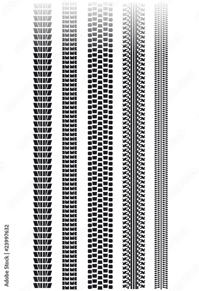 Tyre tracks Stock Vector | Adobe Stock