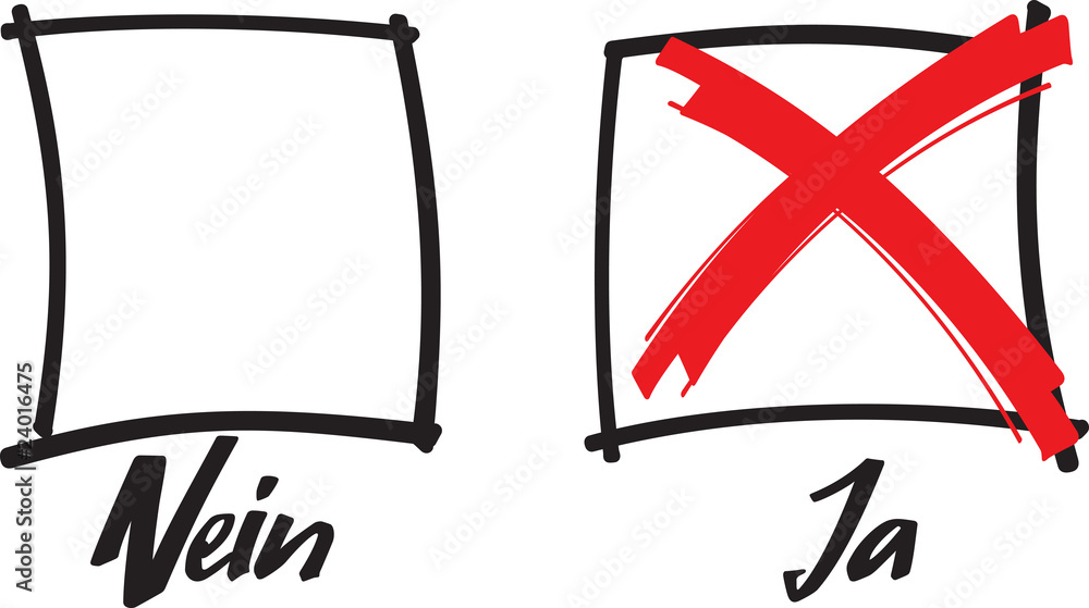 ja_nein_hs Stock-Vektorgrafik | Adobe Stock