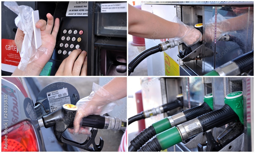 Etapes faire le plein Stock Photo | Adobe Stock