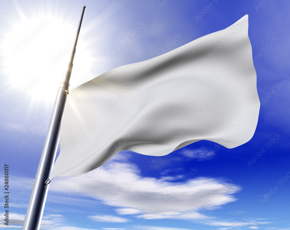 bandera blanca Stock Illustration | Adobe Stock