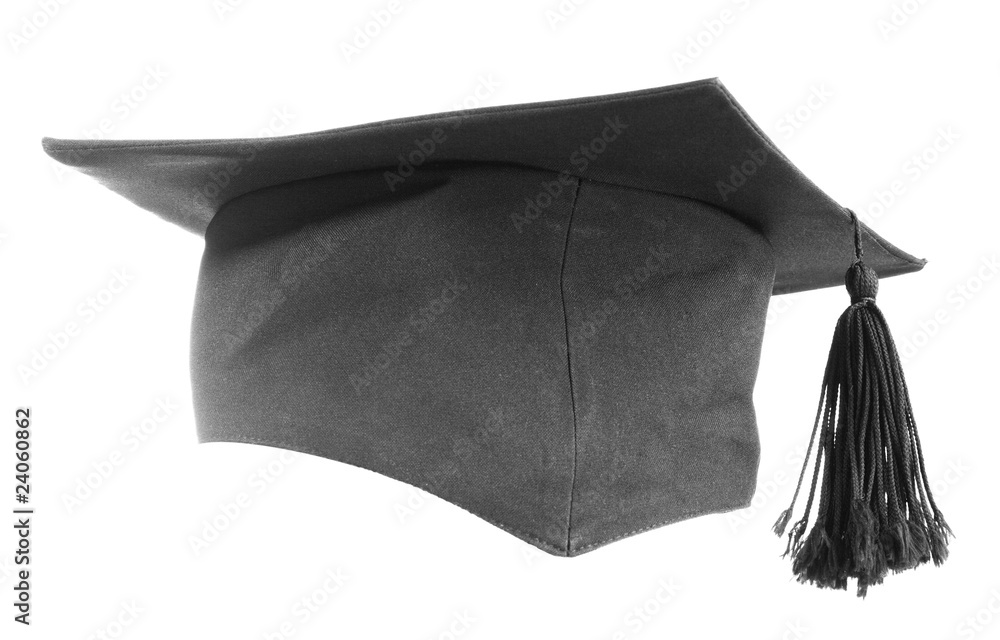 Black graduation cap Stock Photo | Adobe Stock