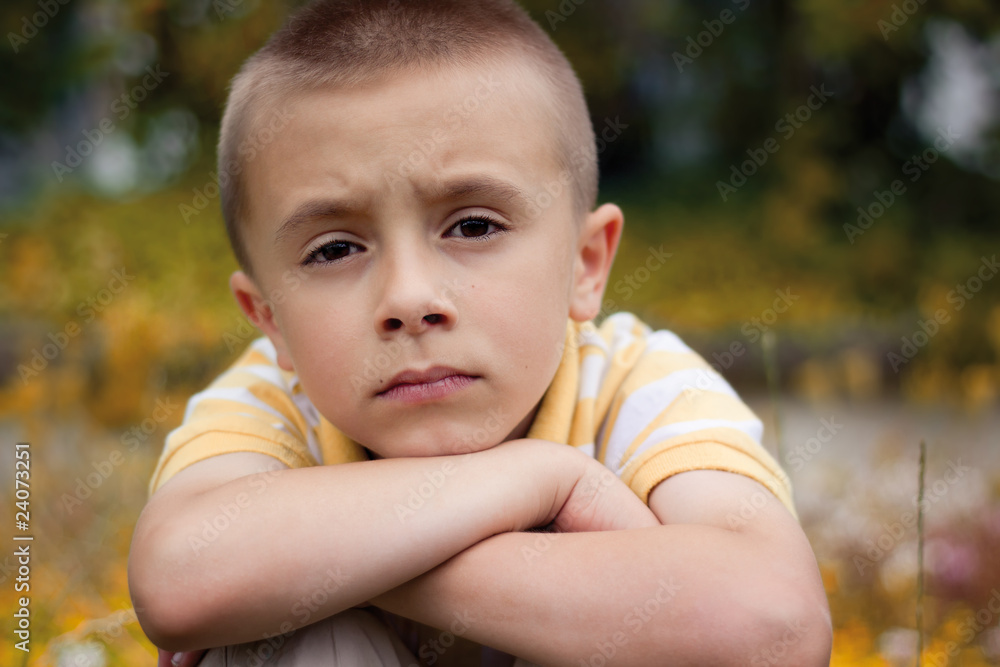 little sad boy Stock Photo | Adobe Stock
