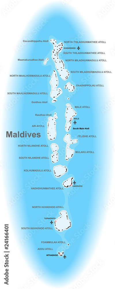 Maldives map Stock Vector | Adobe Stock