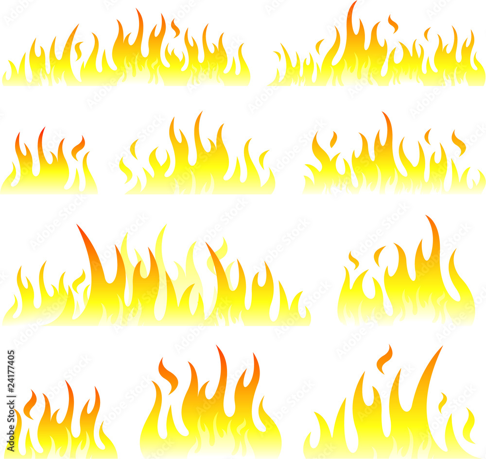 Flame symbols Stock Vector | Adobe Stock