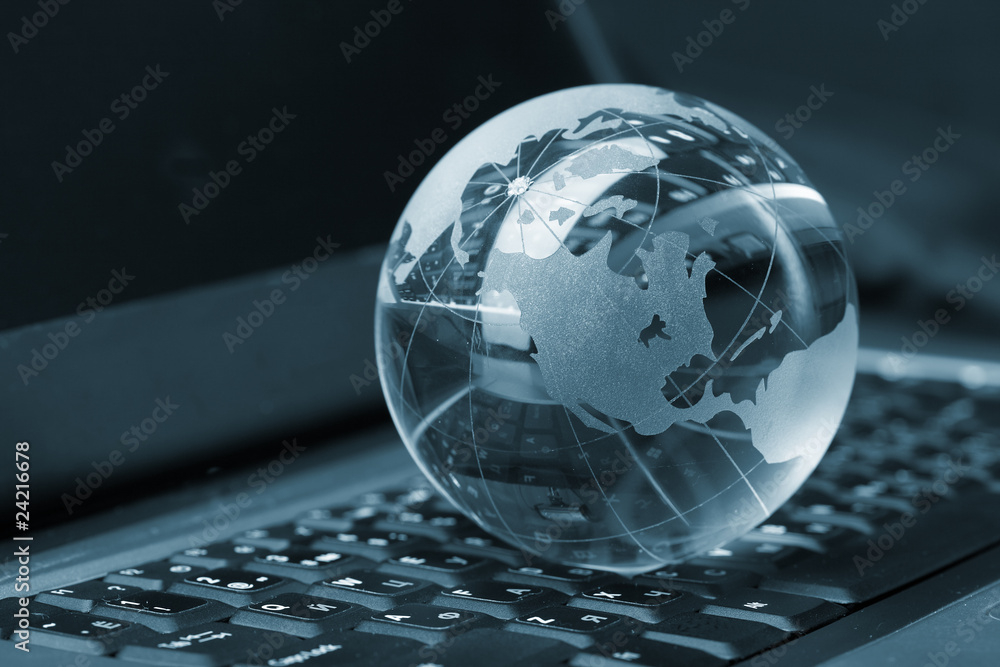 Globe and keyboard. Stock Photo | Adobe Stock