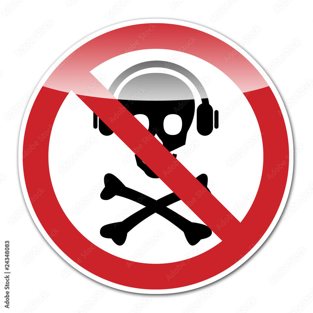 Señal prohibido musica pirata Stock Illustration | Adobe Stock