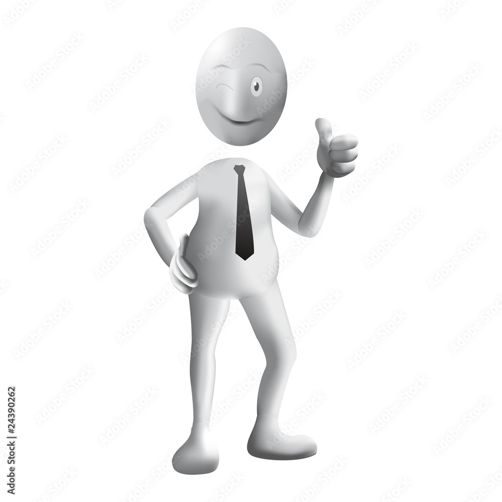 bonhomme 3d Stock Vector | Adobe Stock