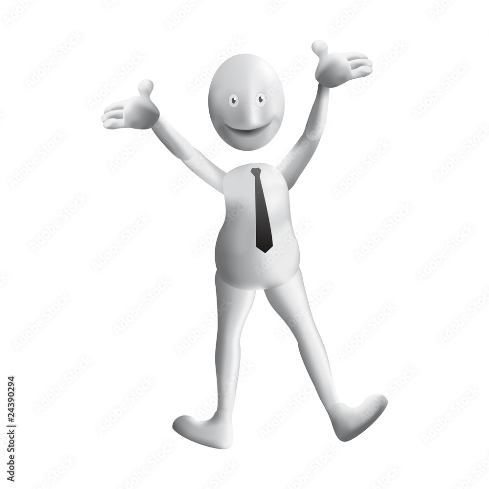 bonhomme 3d Stock Vector | Adobe Stock