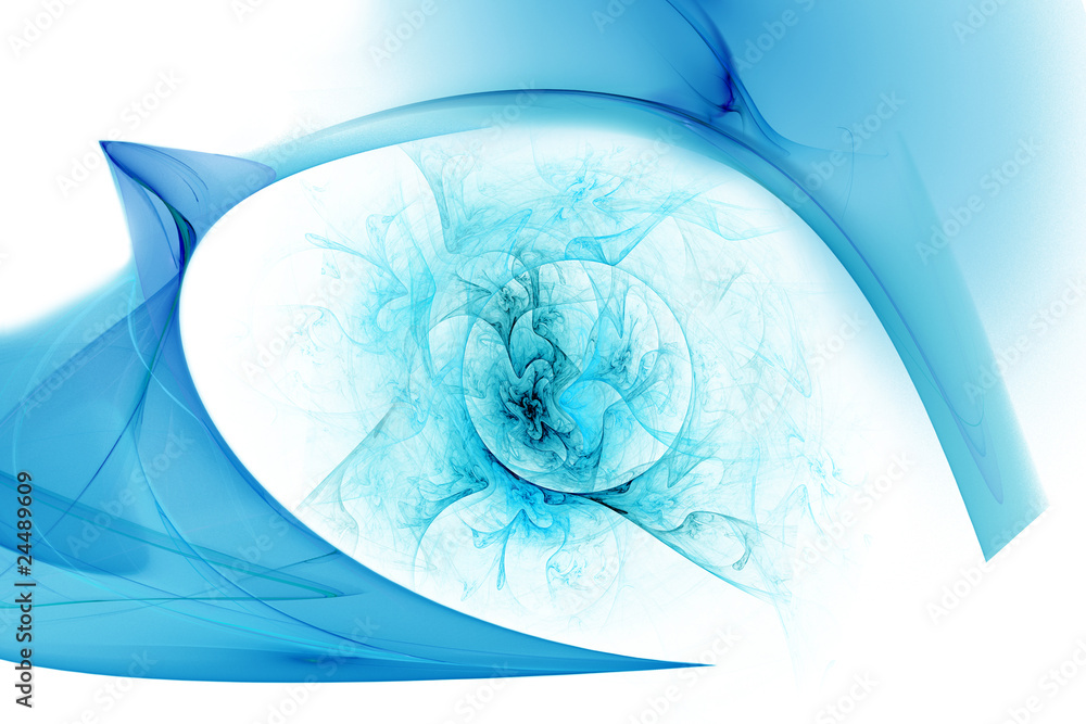 abstract blue eye, white background, vision, foresight Stock ...