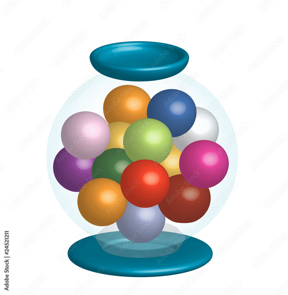 Chewing gum in the jar, object isolated, vector, 3D Stock Vector ...