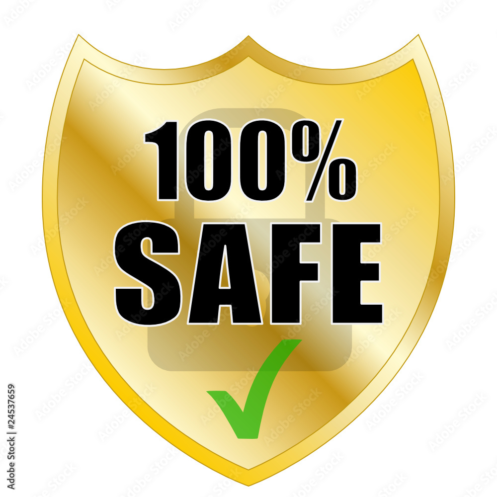 100% SAFE Stock Vector | Adobe Stock