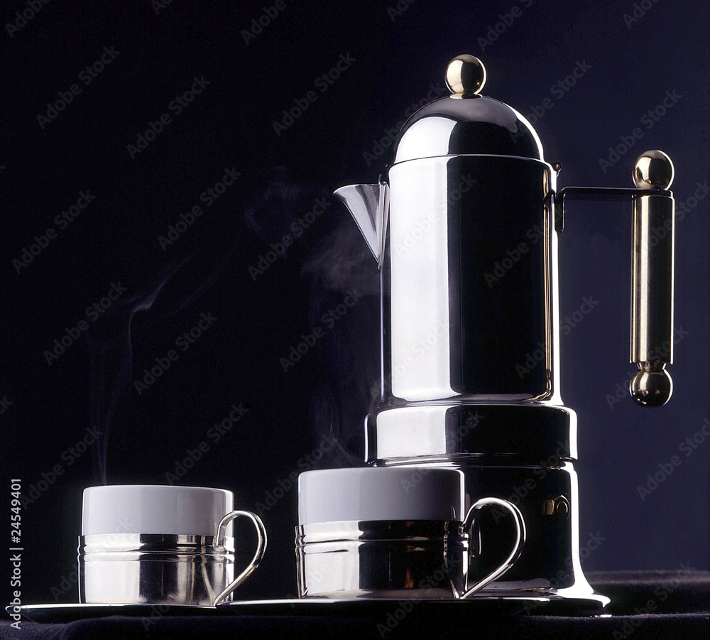 Cafetera y Café Stock Photo | Adobe Stock