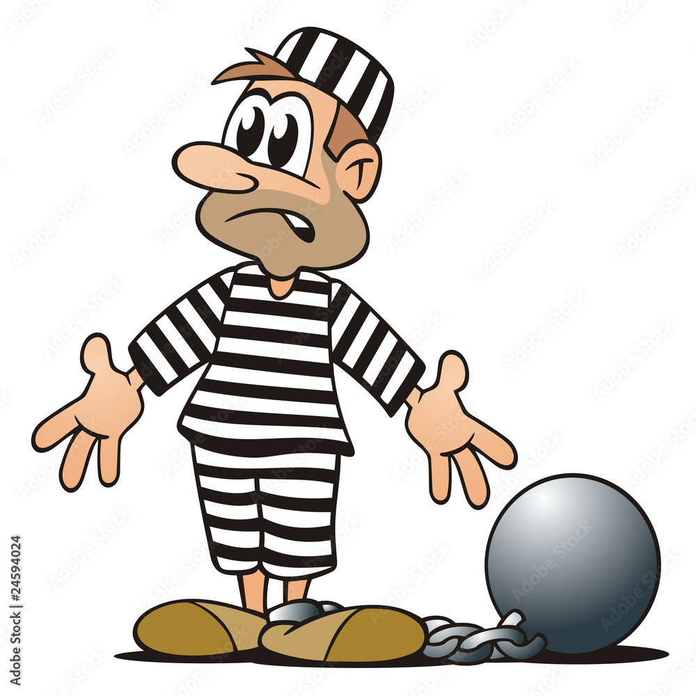 Prisoner chained Stock-Illustration | Adobe Stock