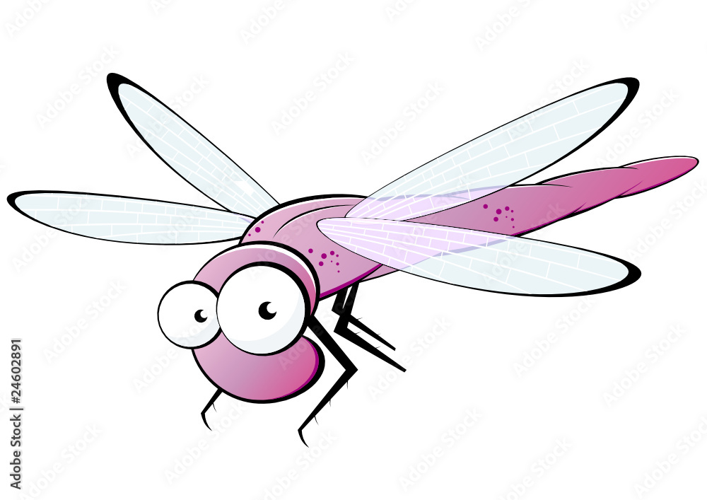 libelle cartoon lustig maskottchen insekt Stock Vector | Adobe Stock