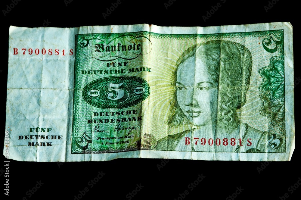 5 Deutsche Mark Banknote Stock Photo | Adobe Stock