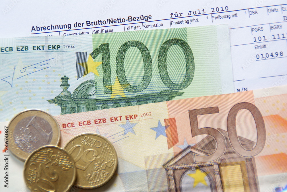 Verdienstabrechnung / Lohnzettel foto de Stock | Adobe Stock