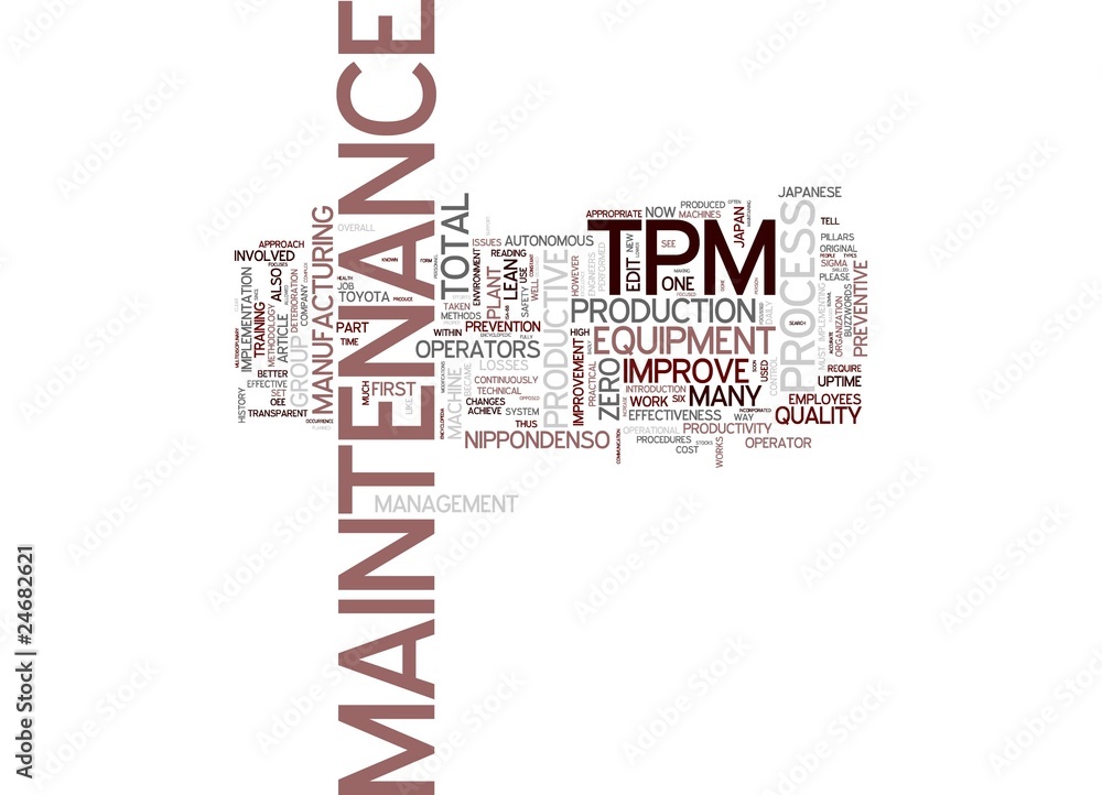 TPM Total Productive Maintenance Stock Illustration | Adobe Stock