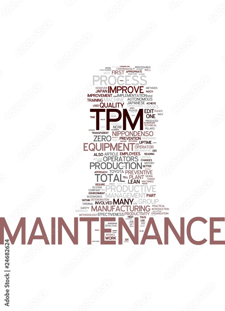 TPM Total Productive Maintenance Stock Illustration | Adobe Stock