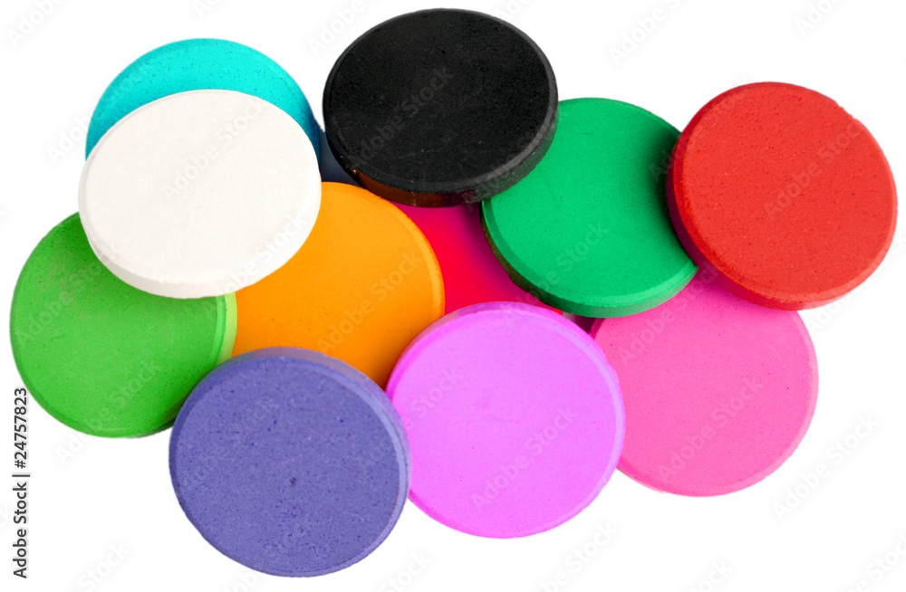 pastilles peinture aquarelle, fond blanc foto de Stock | Adobe Stock