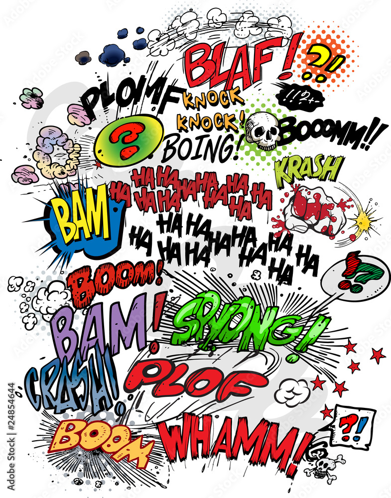 Comic book - words Stock Vector | Adobe Stock