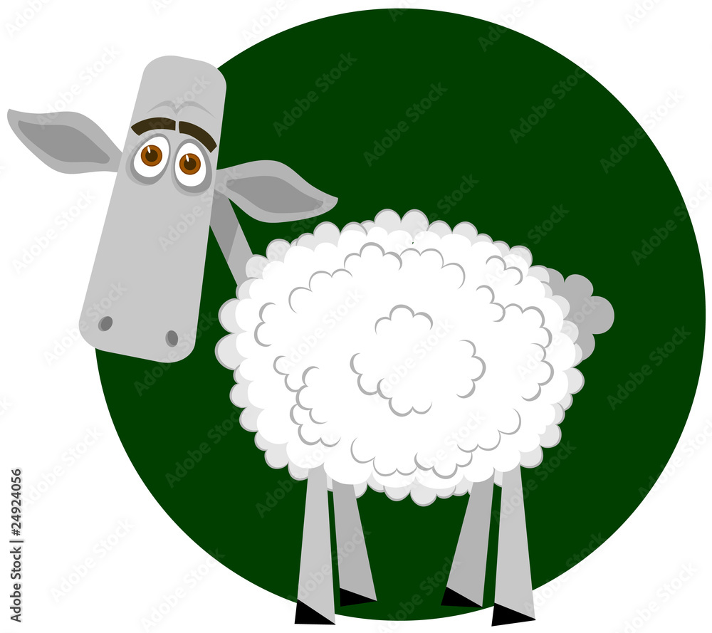 Sad sheep. A vector illustration Stock Vector | Adobe Stock