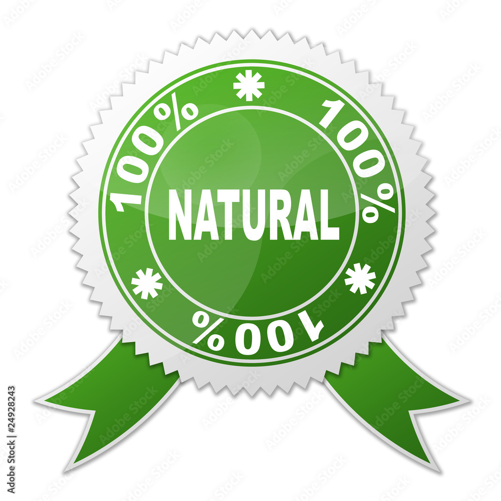 Sello 100% NATURAL ilustración de Stock | Adobe Stock