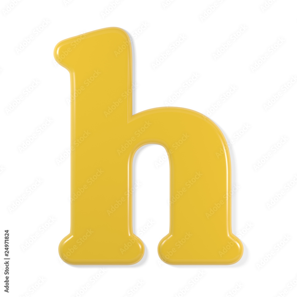 yellow font - lower case - h Stock Illustration | Adobe Stock