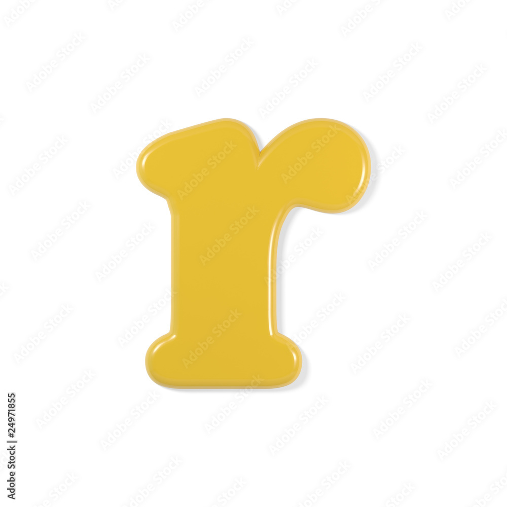 yellow font - lower case - r Stock Illustration | Adobe Stock