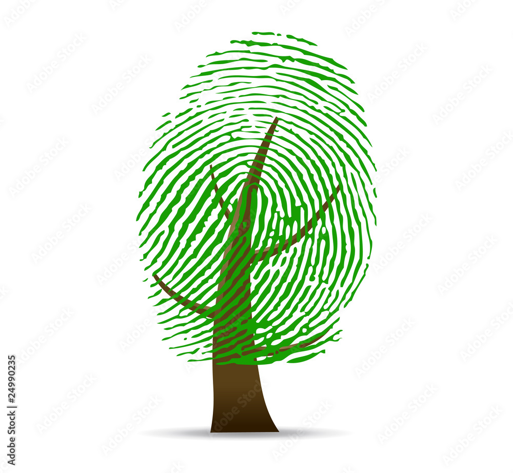Fingerprint tree vector Stock Vector | Adobe Stock