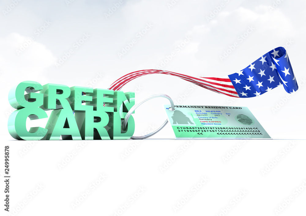 GreenCard Stock-Illustration | Adobe Stock