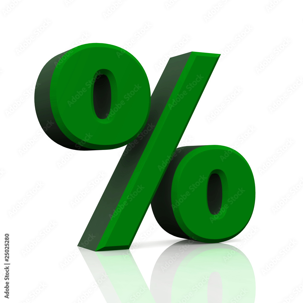 3D Prozent Symbol Grün Schwarz Stock-Illustration | Adobe Stock