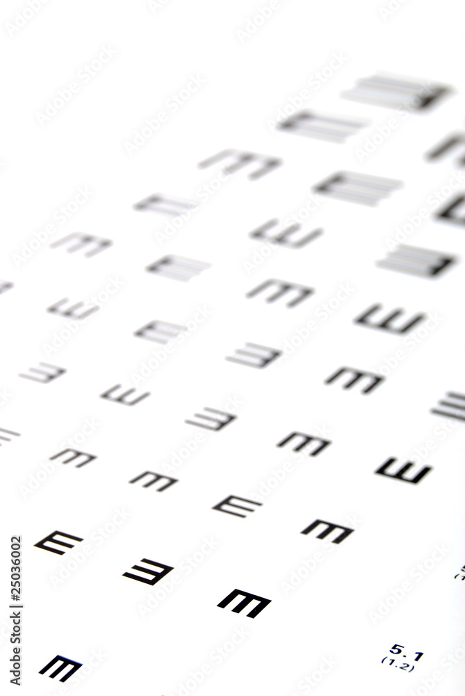 eye chart Stock Photo | Adobe Stock