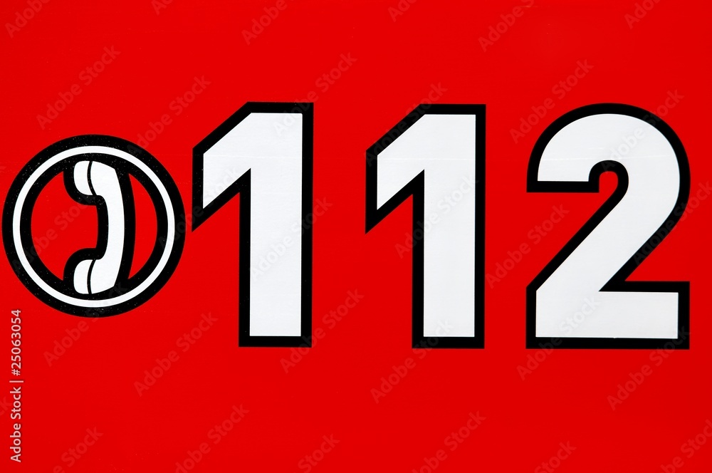 Notrufnummer und Telefonsymbol Stock-Foto | Adobe Stock