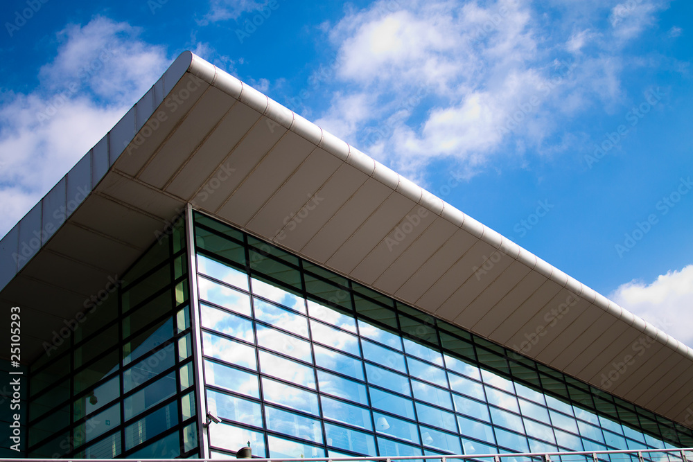 Modern architecture with large windows Stock Photo | Adobe Stock