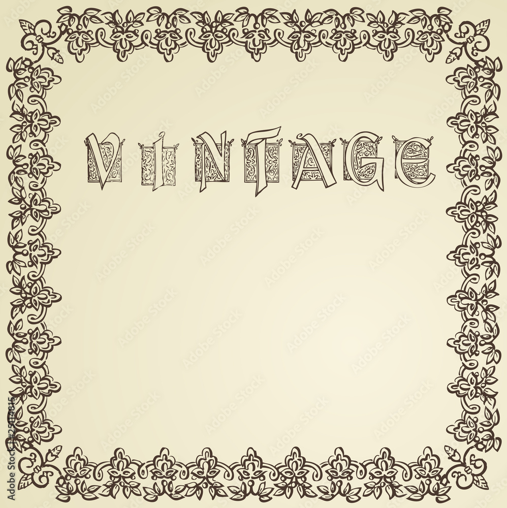 Vintage background vector for Book cover Stock Vector | Adobe Stock