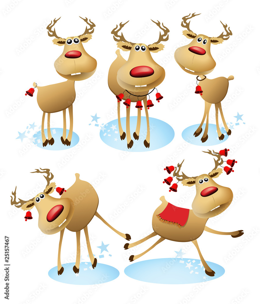 Cartoon reindeer Stock Vector | Adobe Stock