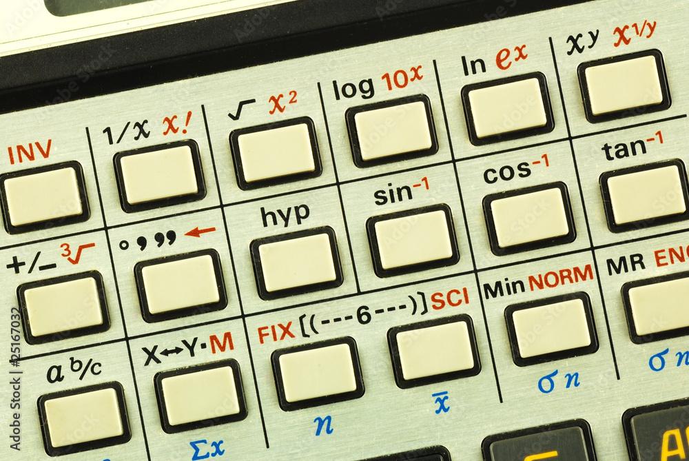Function keys in a scientific calculator concepts of education Stock ...