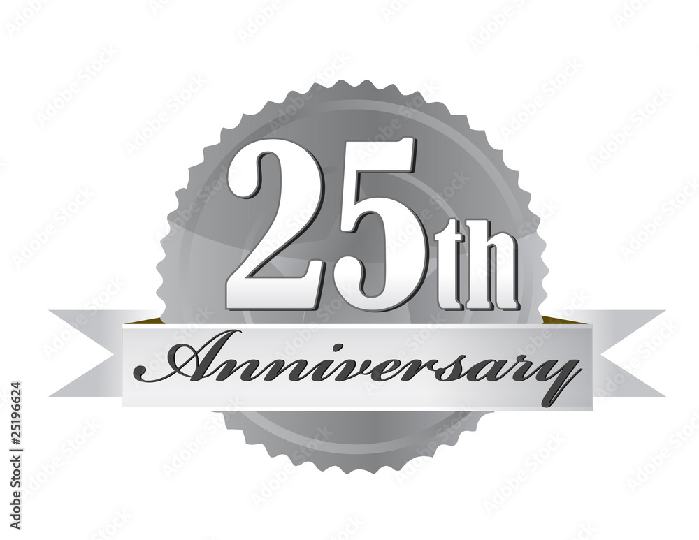 25th Anniversary Seal Stock Vector | Adobe Stock