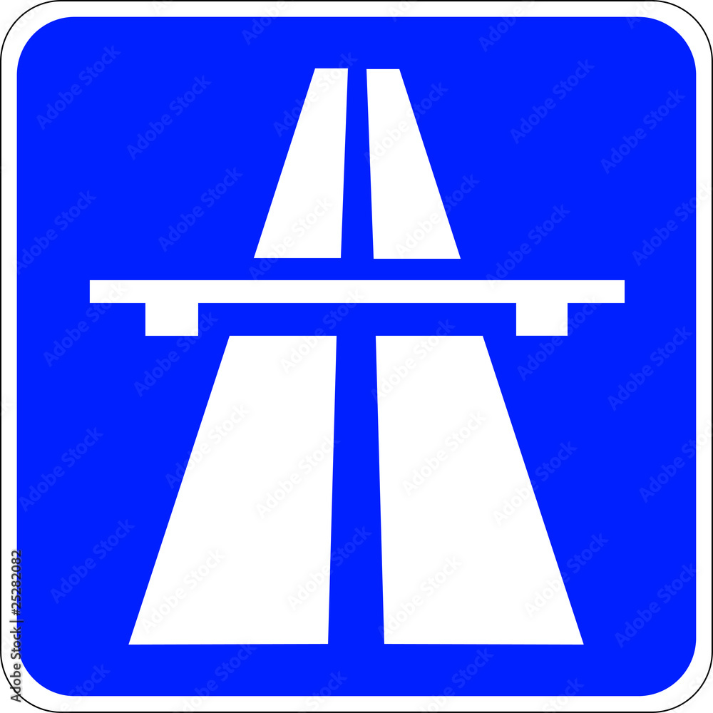 Schild Autobahn Stock-Vektorgrafik | Adobe Stock
