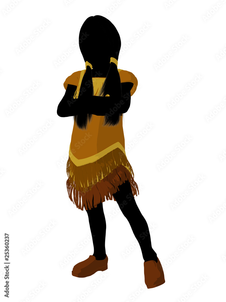 Native American Indian Art Illustration Silhouette Stock Illustration ...