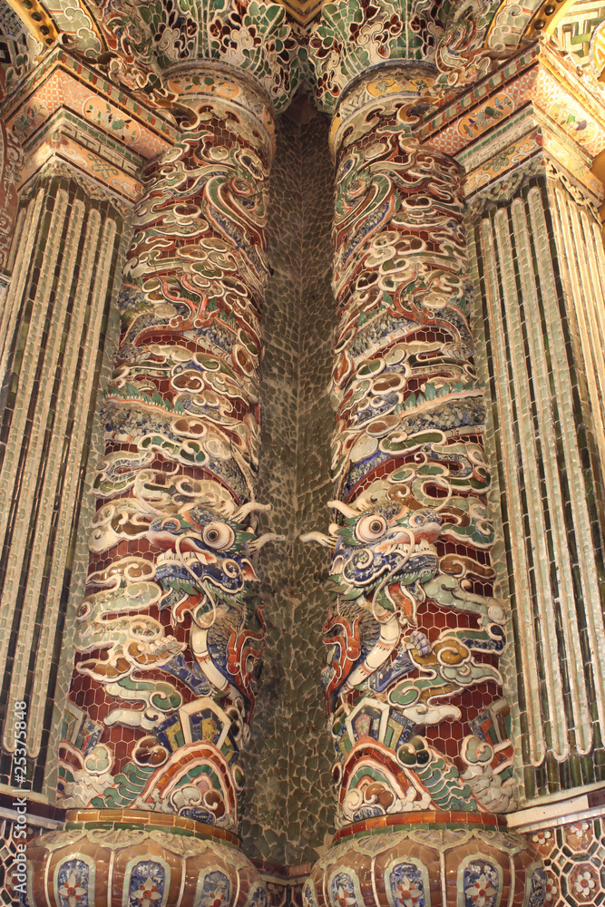 Rococo art in Emperor Khai Dinh Cemetery Stock Photo | Adobe Stock